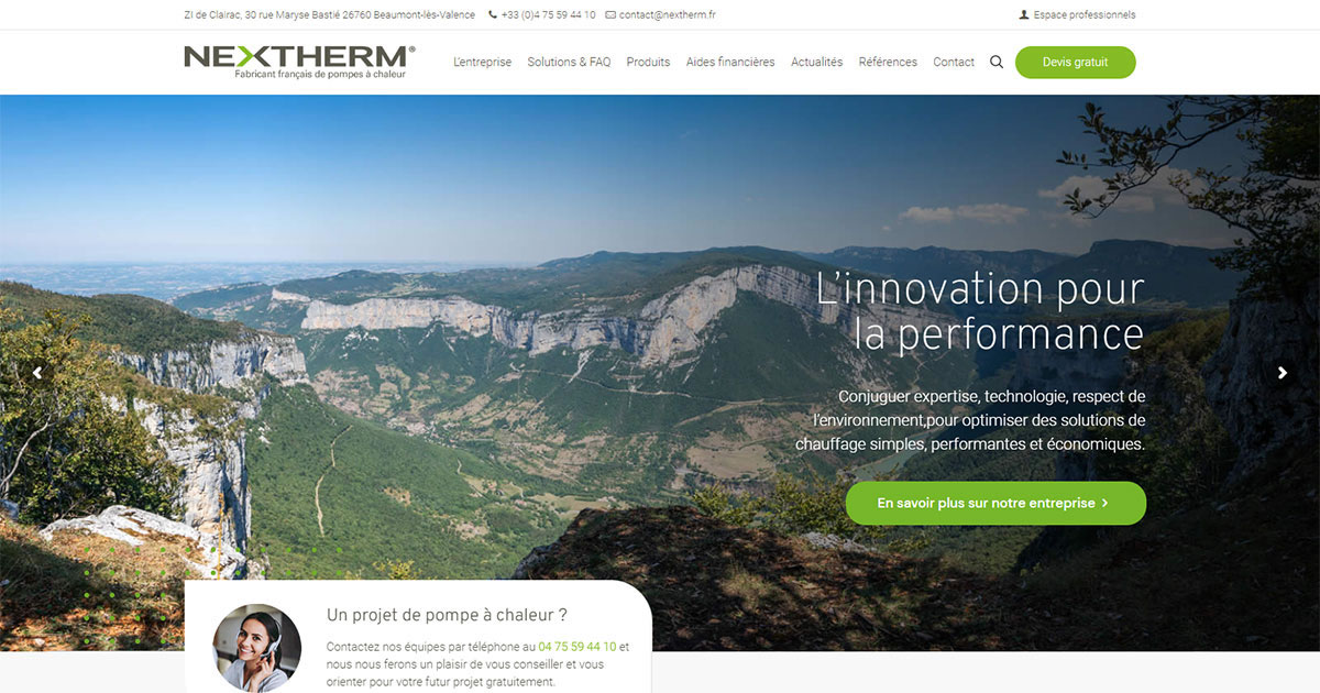 Nextherm | Fabricant français de pompes à chaleur